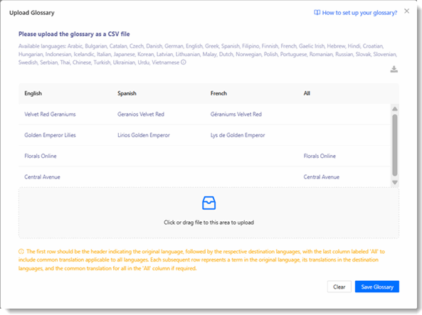 Adding a Glossary for Translate in Agent Co-writer – Swifteq Apps ...